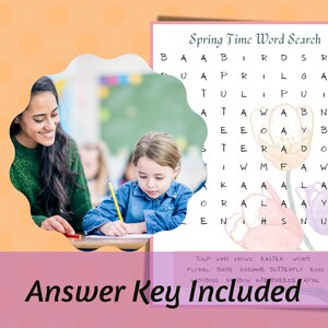 Spring Time Word Search Puzzle, Printable Game Set, A4 US Letter, PDF ...