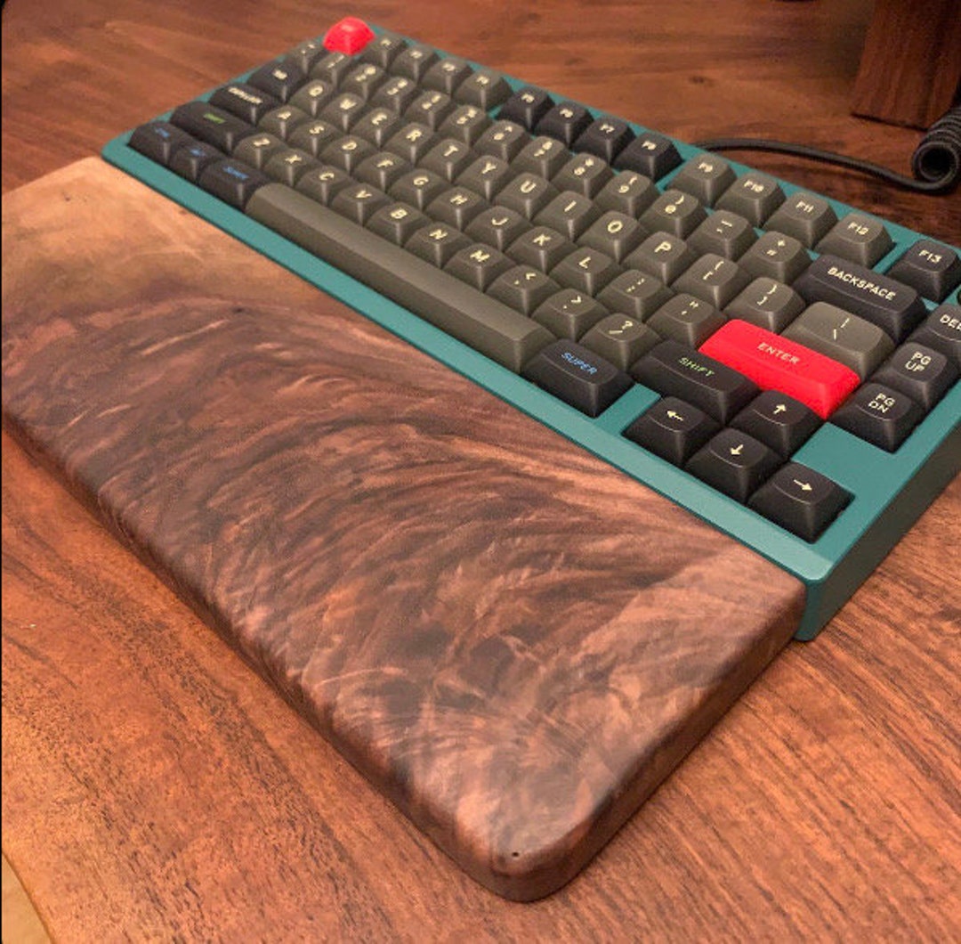 Handmade Keyboard Wrist Rest Unique Smooth Wood Beautiful Typing ...