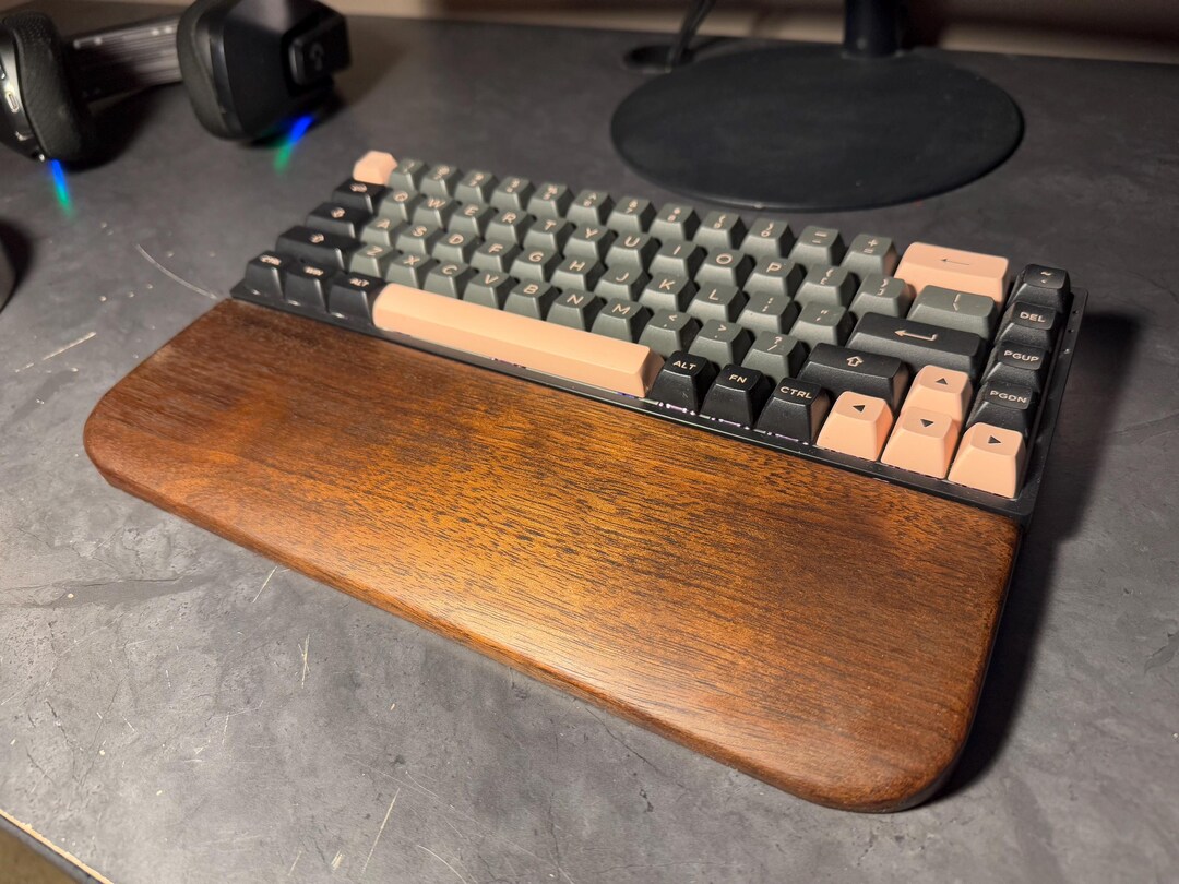 Handmade Keyboard Wrist Rest - Unique Peruvian Walnut - Beautiful ...