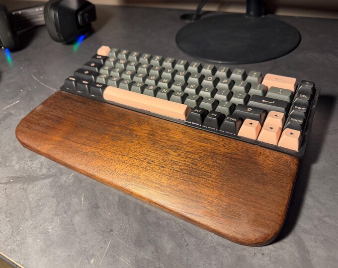 Handmade Keyboard Wrist Rest - Unique Peruvian Walnut - Beautiful ...