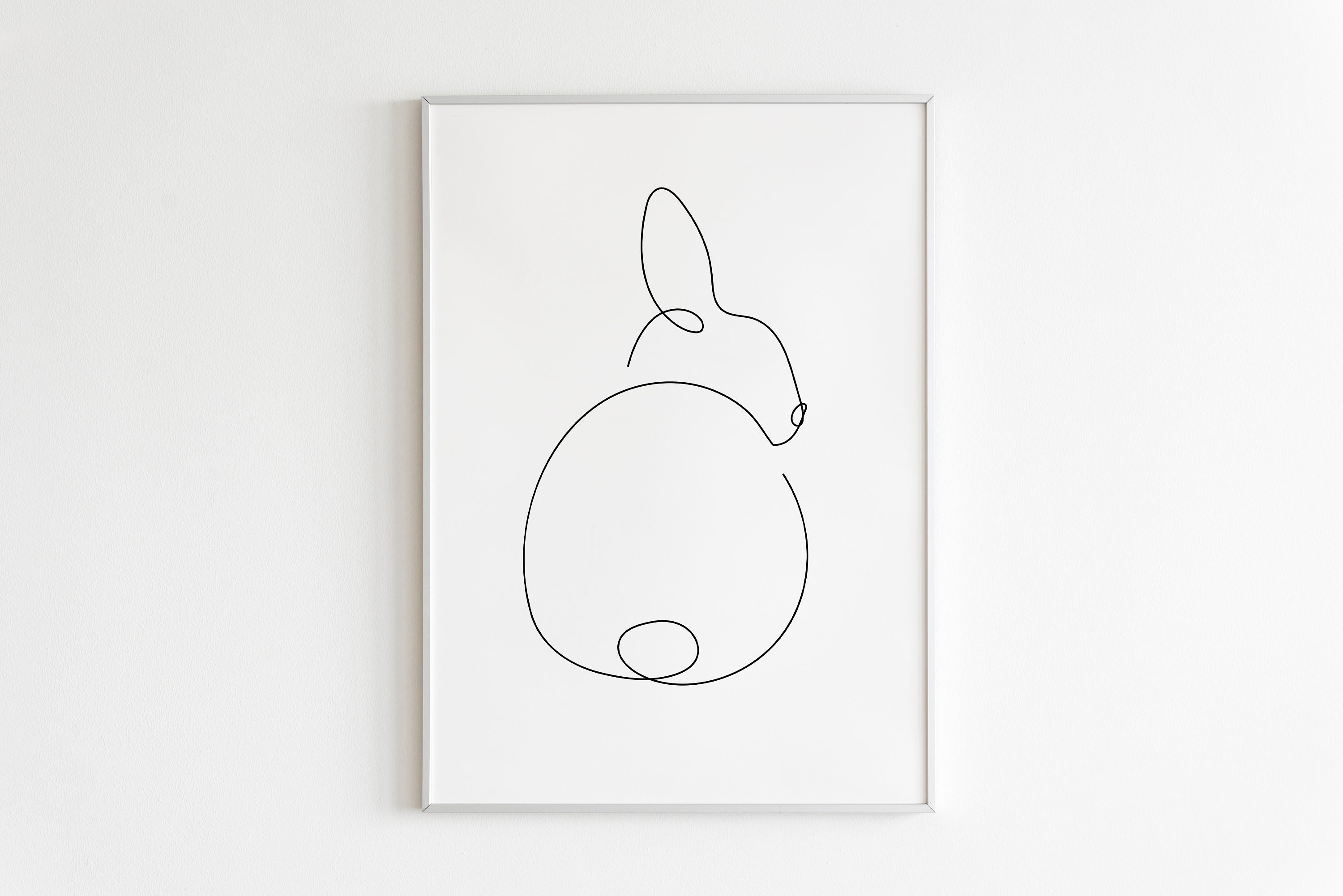 Bunny Butt One Line Art, Rabbit One Line, Bunny Line Art, Bunny ...