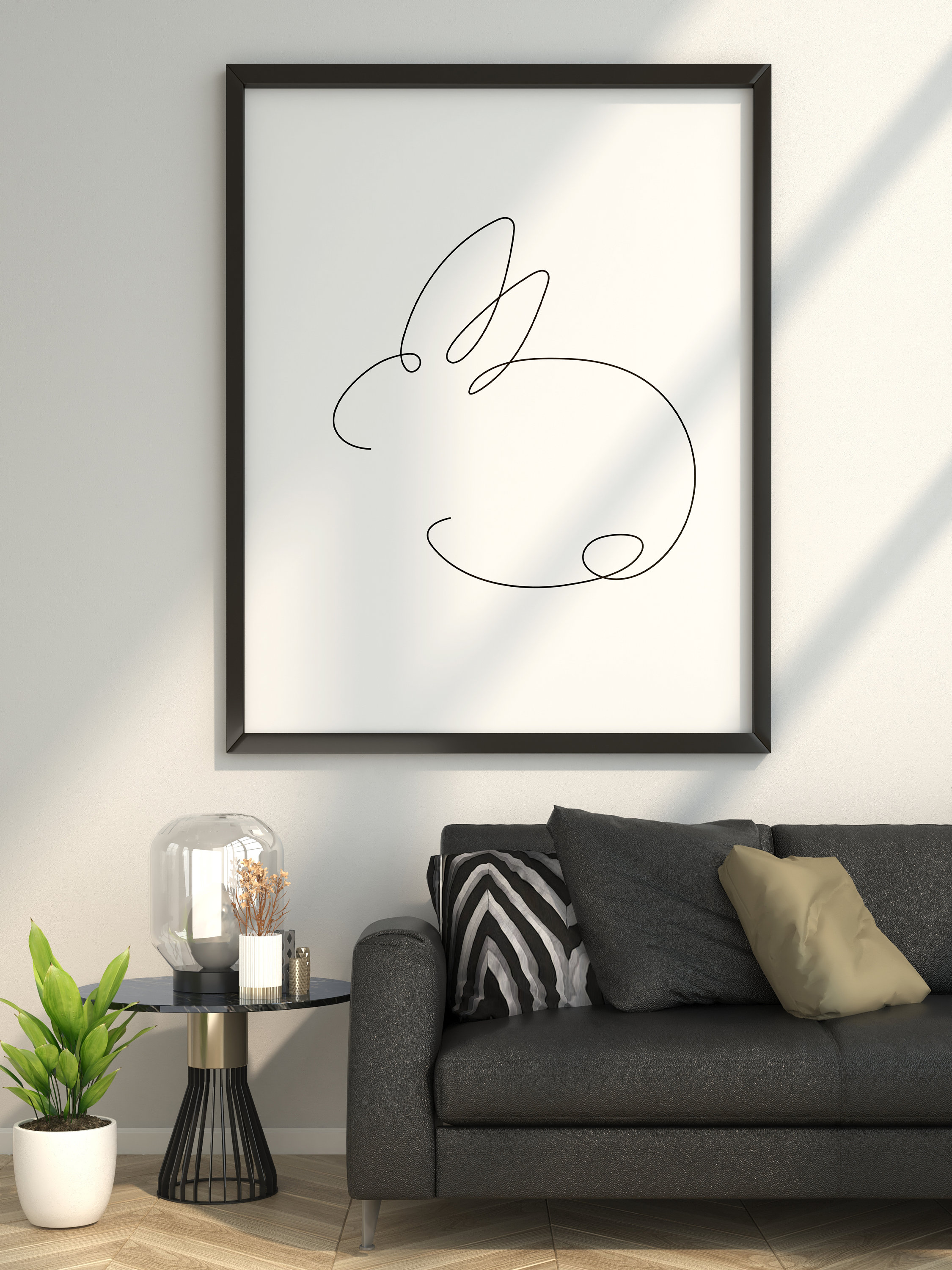 Bunny One Line Art, Rabbit One Line, Bunny Line Art, Bunny Minimalist ...