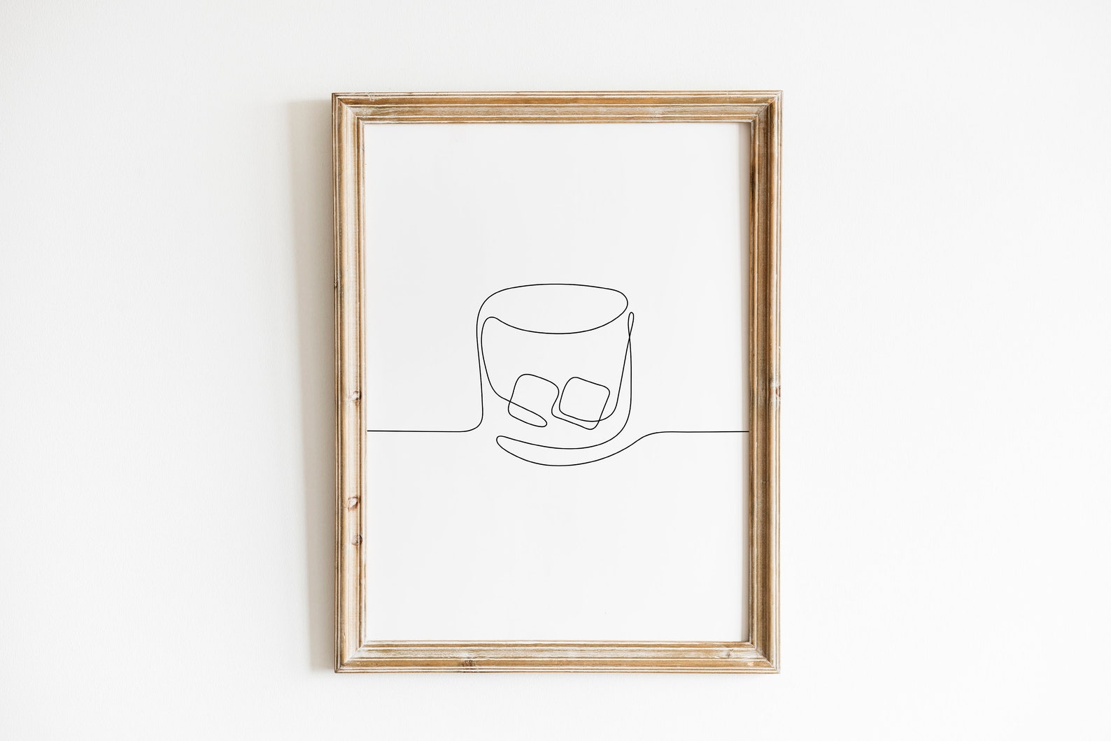 Whiskey Glass One Line Art, Whiskey Glass Line Art, Whiskey Minimalist ...