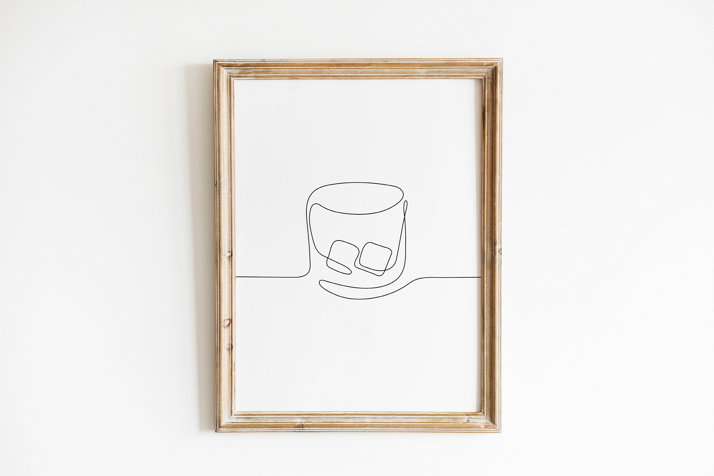 Whiskey Glass One Line Art, Whiskey Glass Line Art, Whiskey Minimalist ...