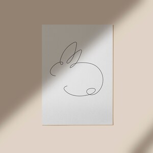 Bunny One Line Art, Rabbit One Line, Bunny Line Art, Bunny Minimalist ...