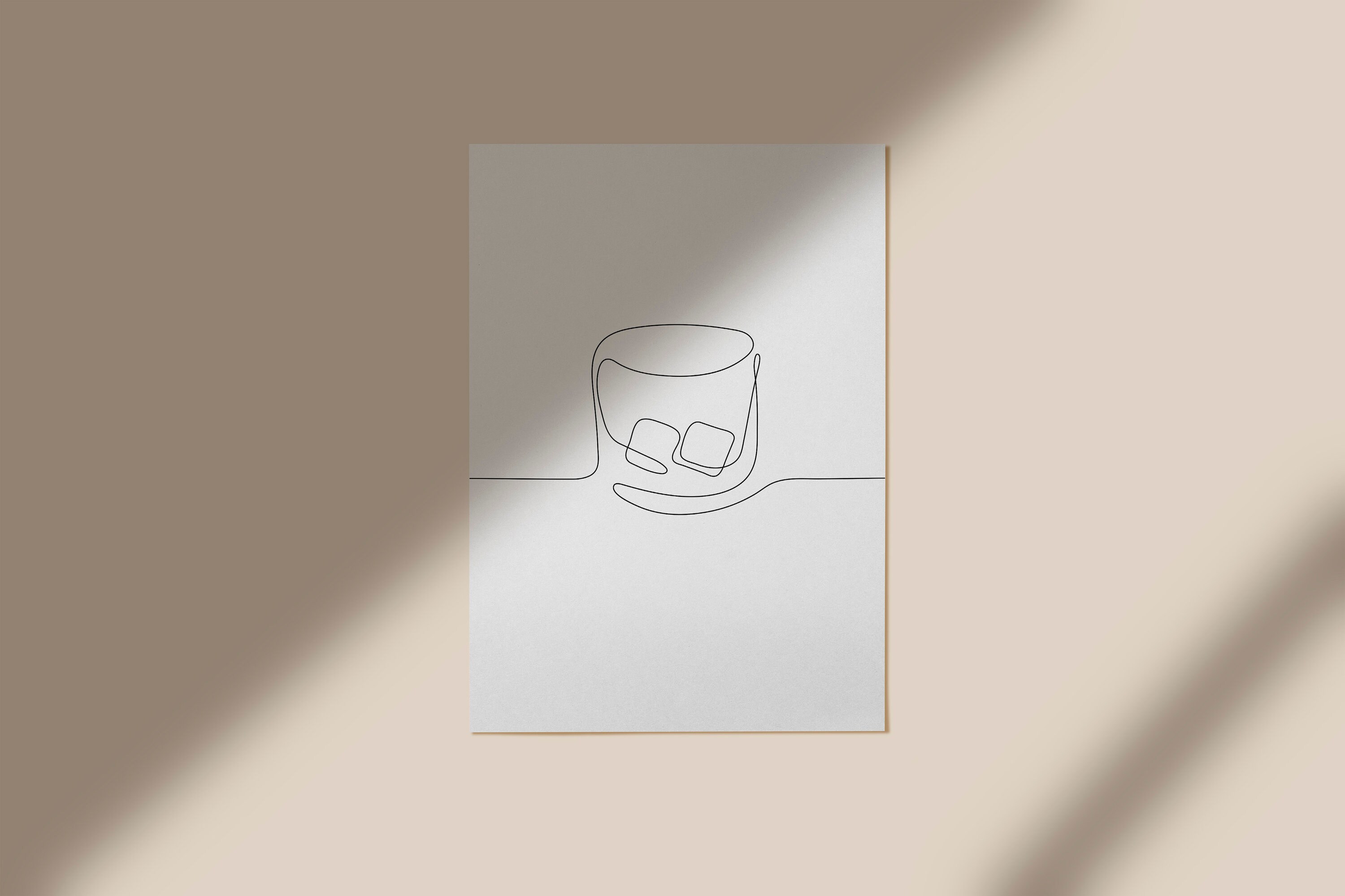 Whiskey Glass One Line Art, Whiskey Glass Line Art, Whiskey Minimalist ...