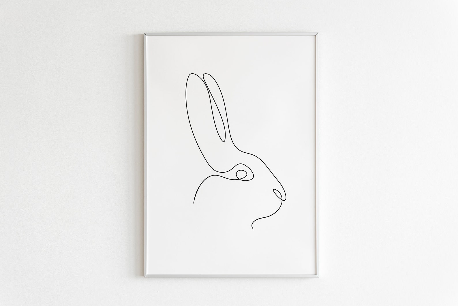 Bunny One Line Art, Rabbit One Line, Bunny Line Art, Bunny Minimalist ...