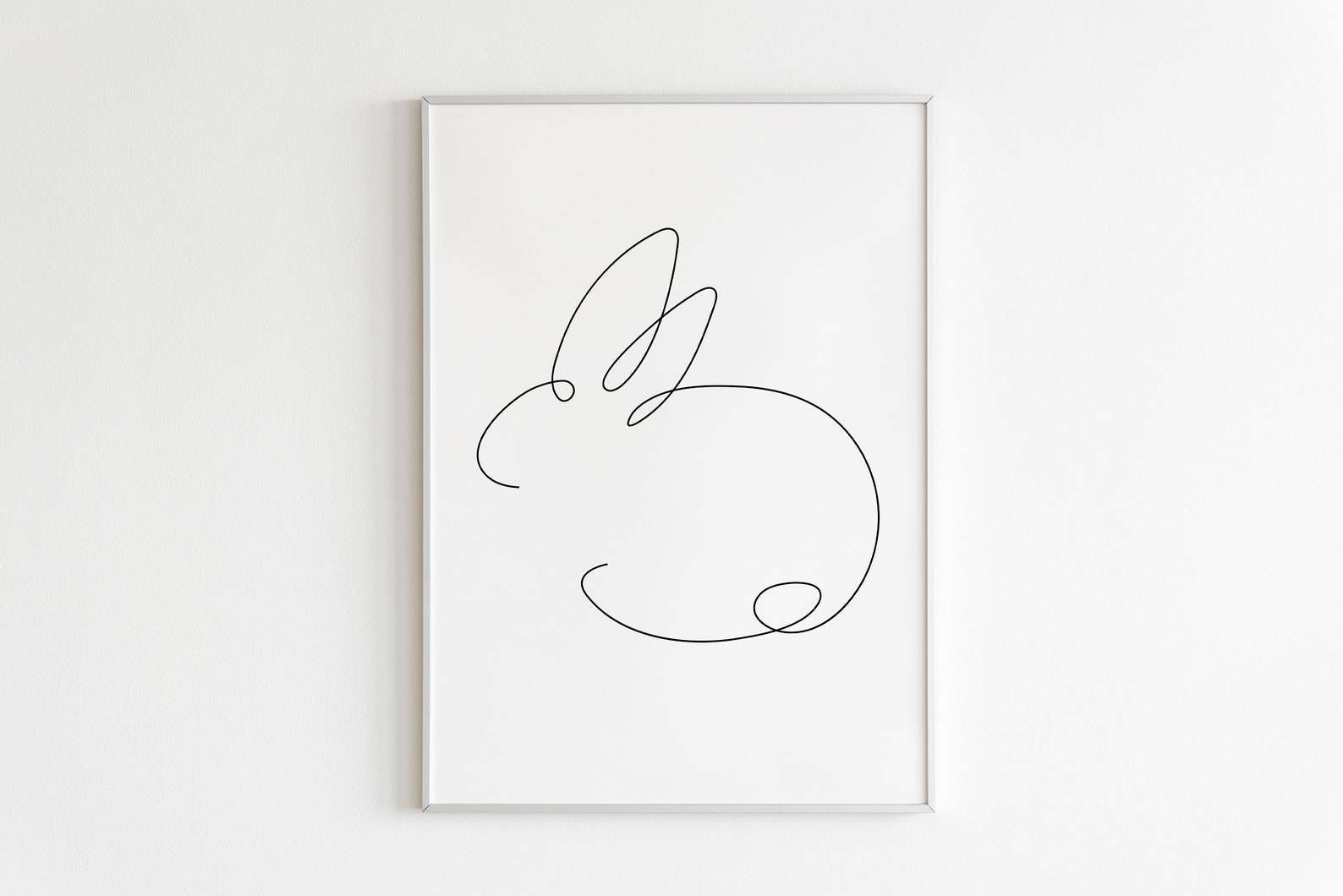 Bunny One Line Art, Rabbit One Line, Bunny Line Art, Bunny Minimalist ...
