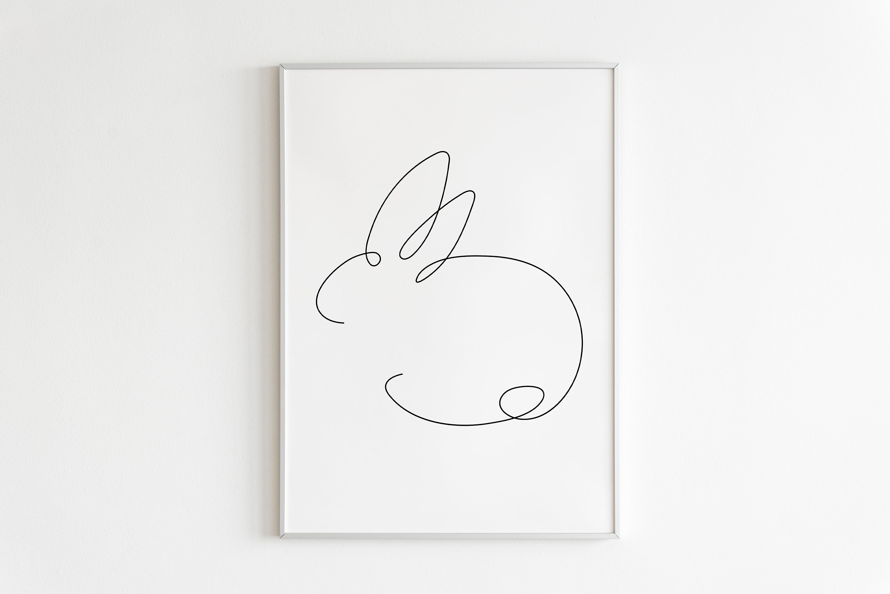 Bunny One Line Art, Rabbit One Line, Bunny Line Art, Bunny Minimalist ...