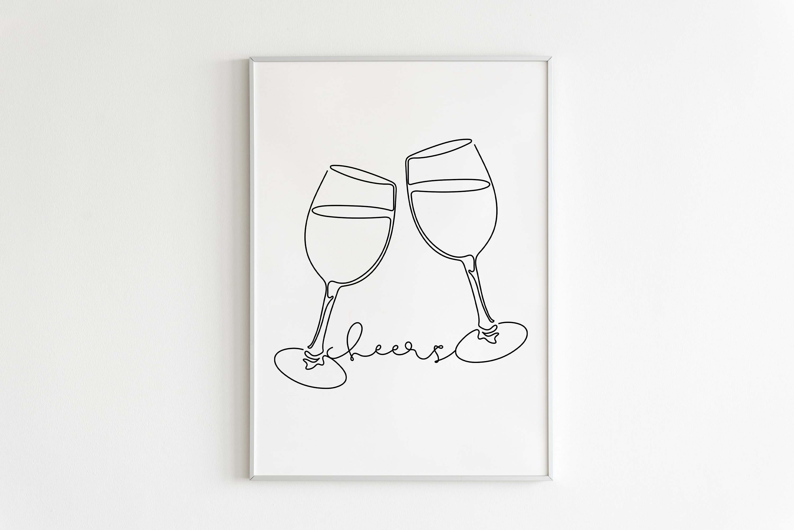 Wine Glasses One Line Art Wine Glasses Line Art Cheers Wine - Etsy Canada