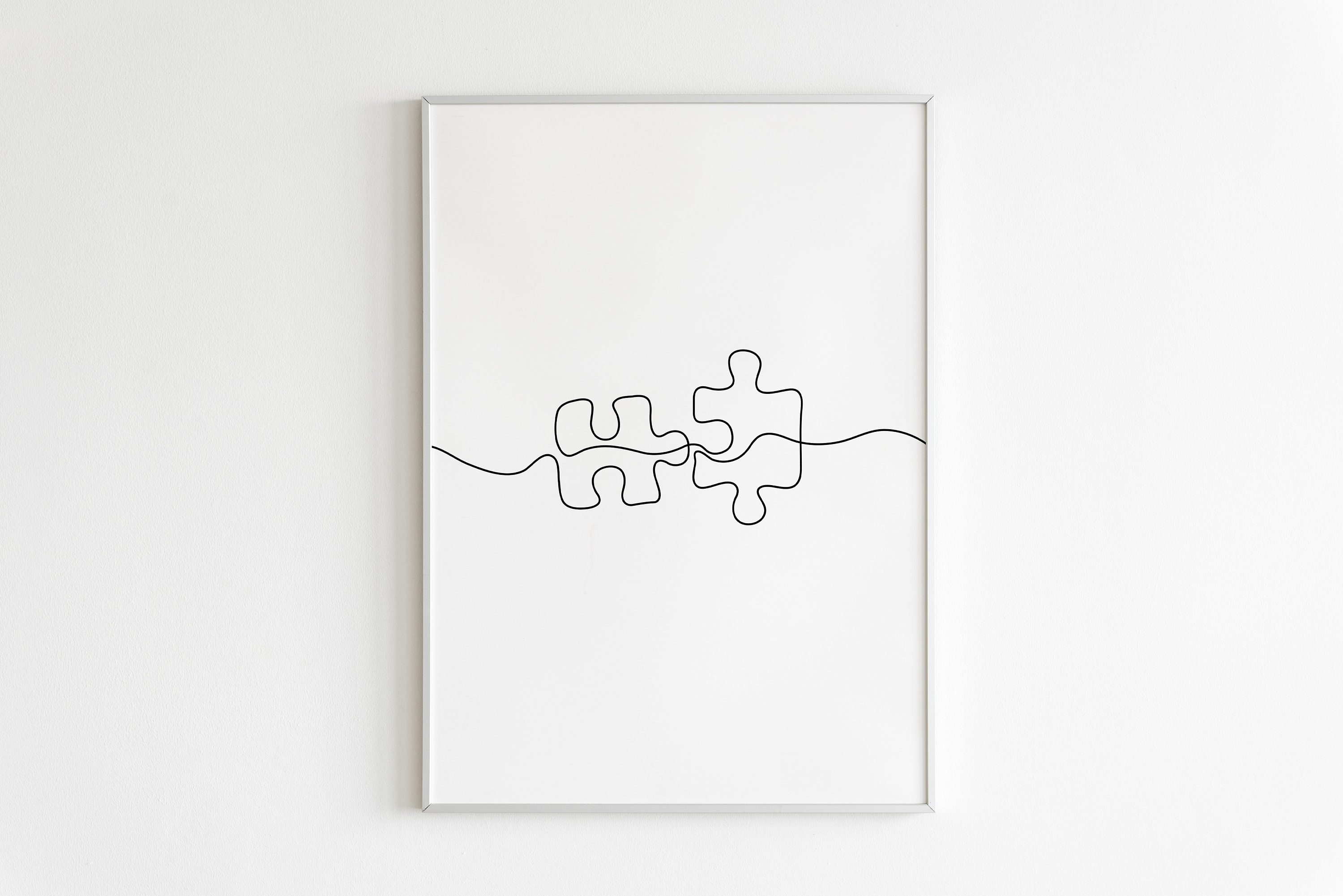 Puzzle One Line Art, Puzzle Line Art, Puzzle One Line Drawing ...