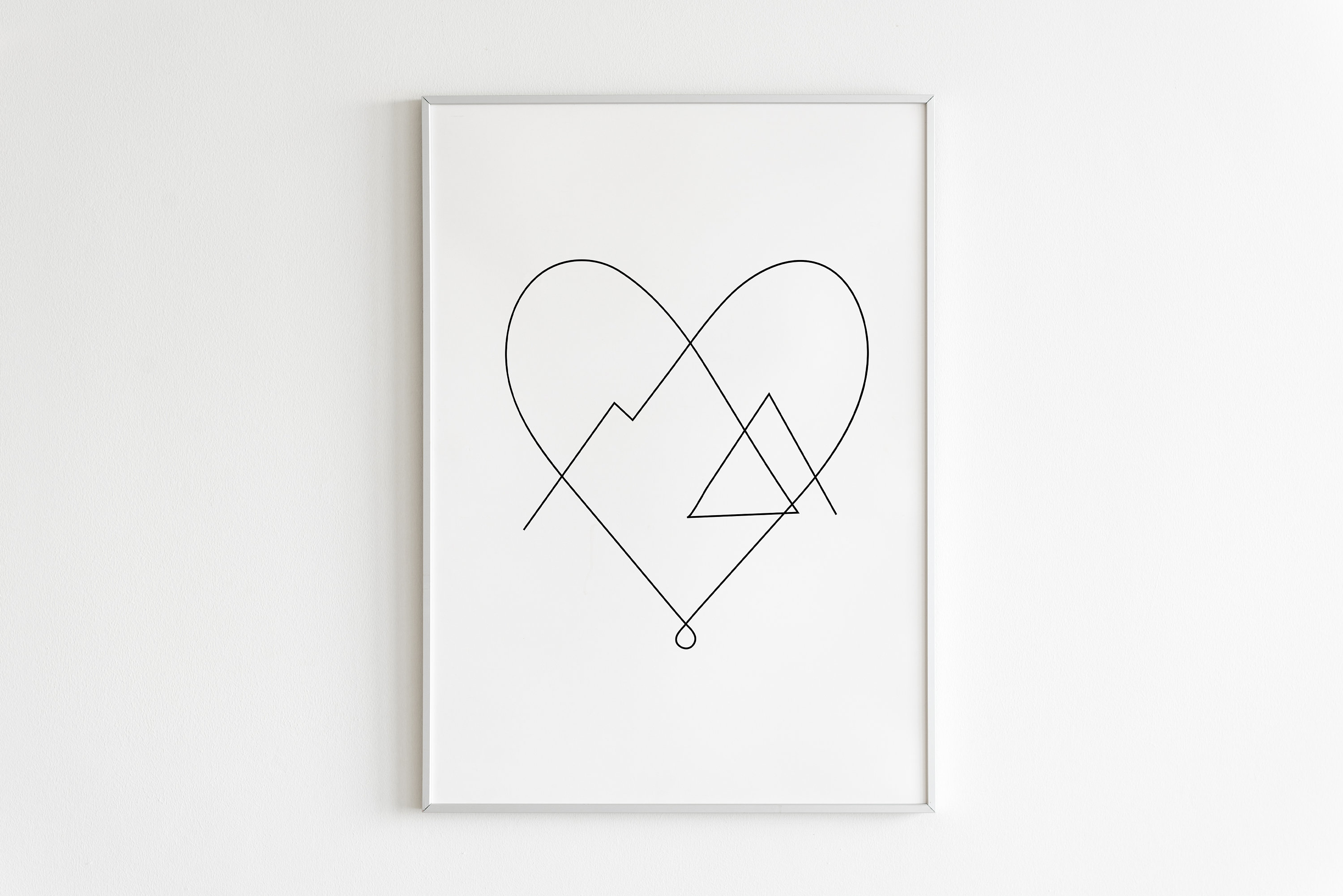 Heart Love One Line Art Love Line Art Love Heart Prints - Etsy