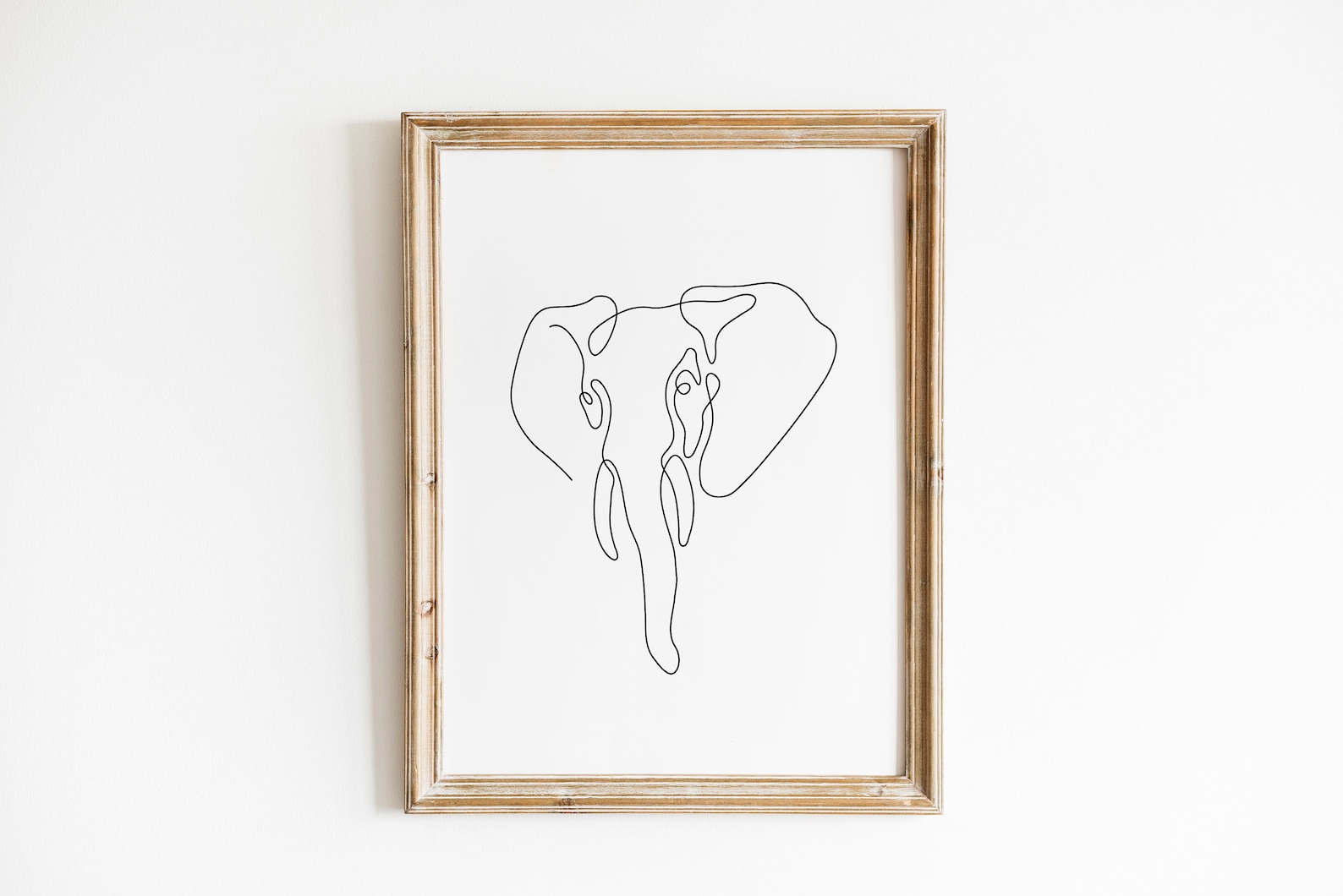 Elephant One Line Art, Elephant Line Art, Elephant One Line Drawing ...