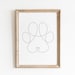 Paw Love One Line Art, Paw Line Art, Paw Minimalist Print, Paw One Line ...