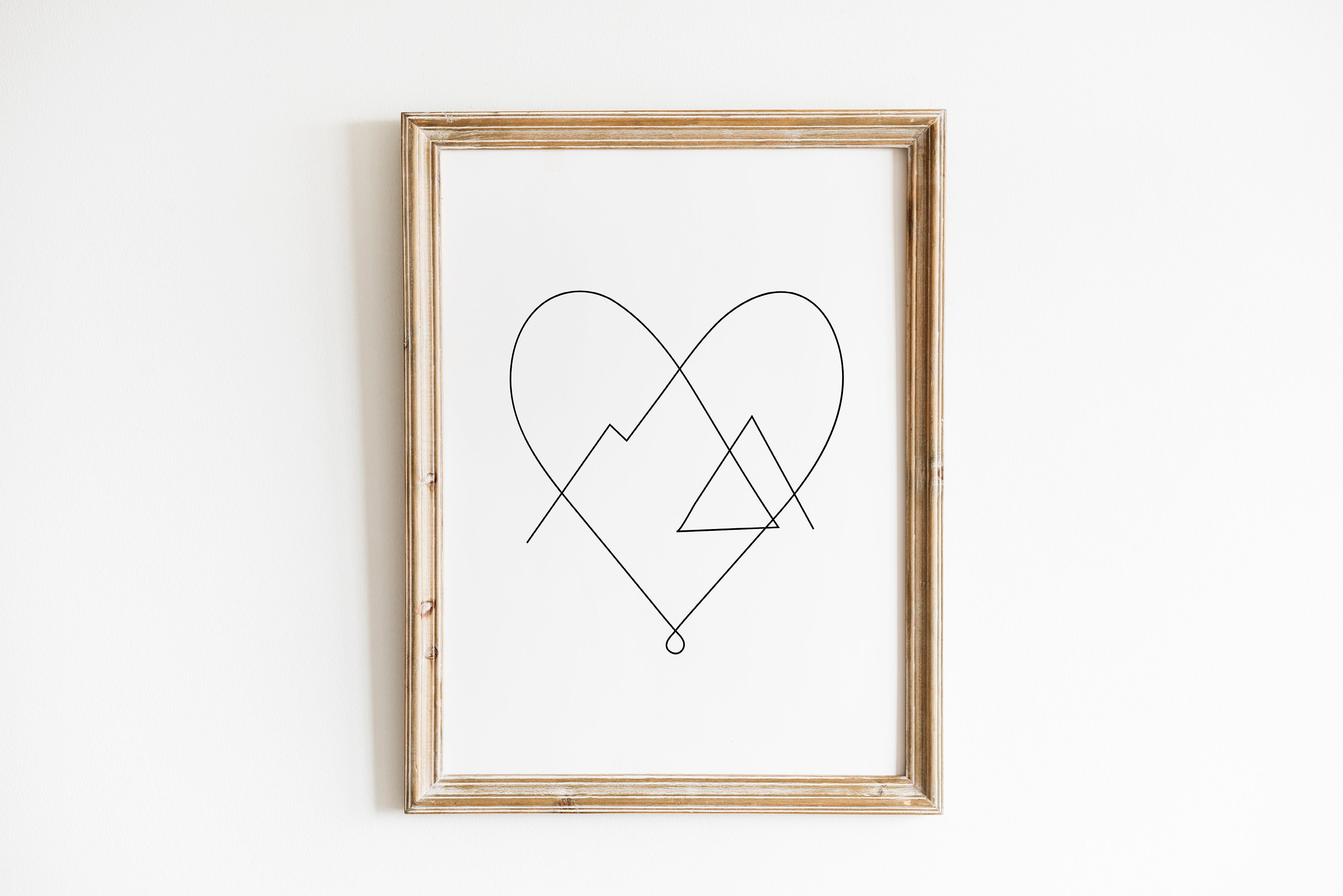 Heart Love One Line Art Love Line Art Love Heart Prints - Etsy