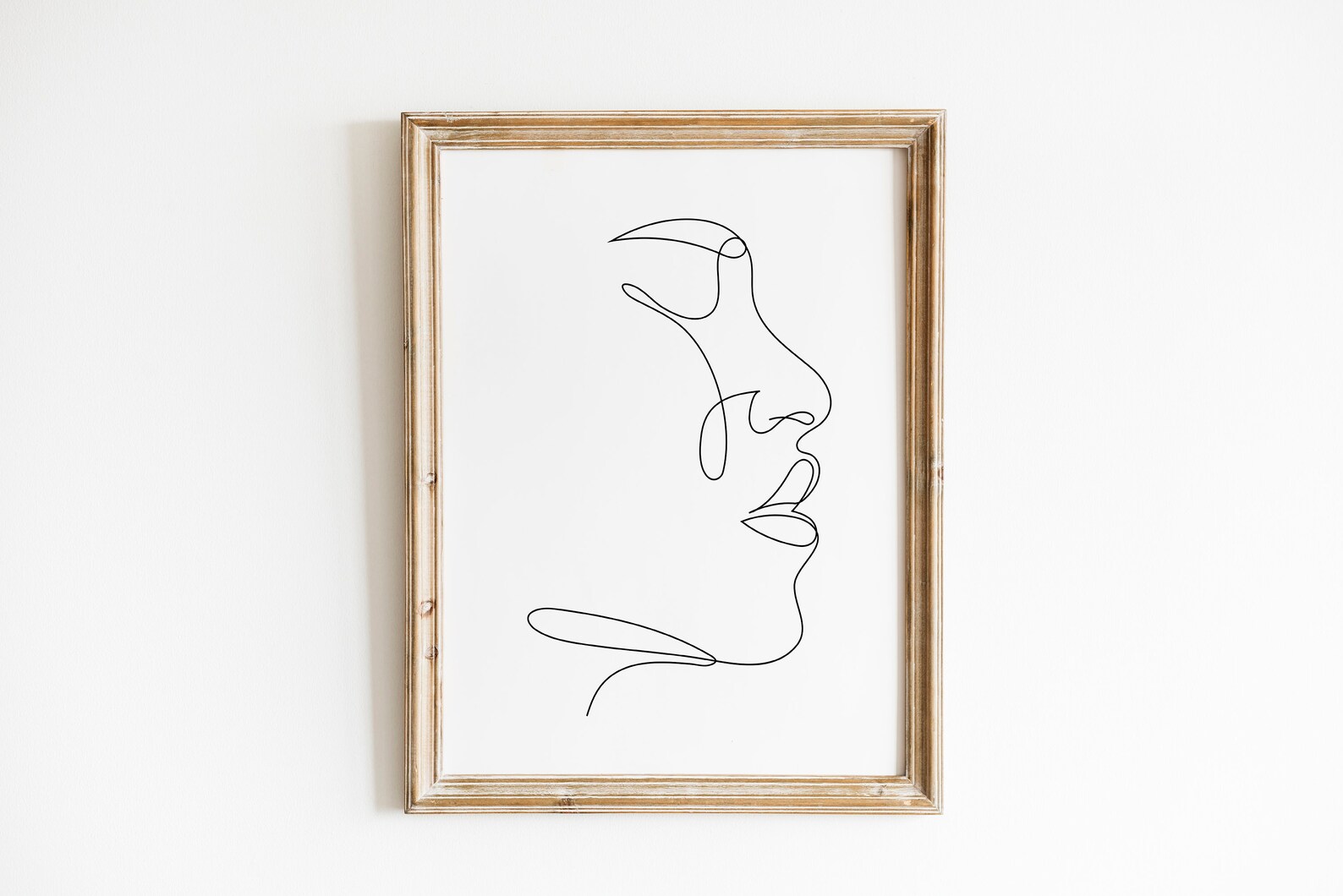 Crying Woman One Line Art, Crying Face Minimalist Print, Crying Face ...