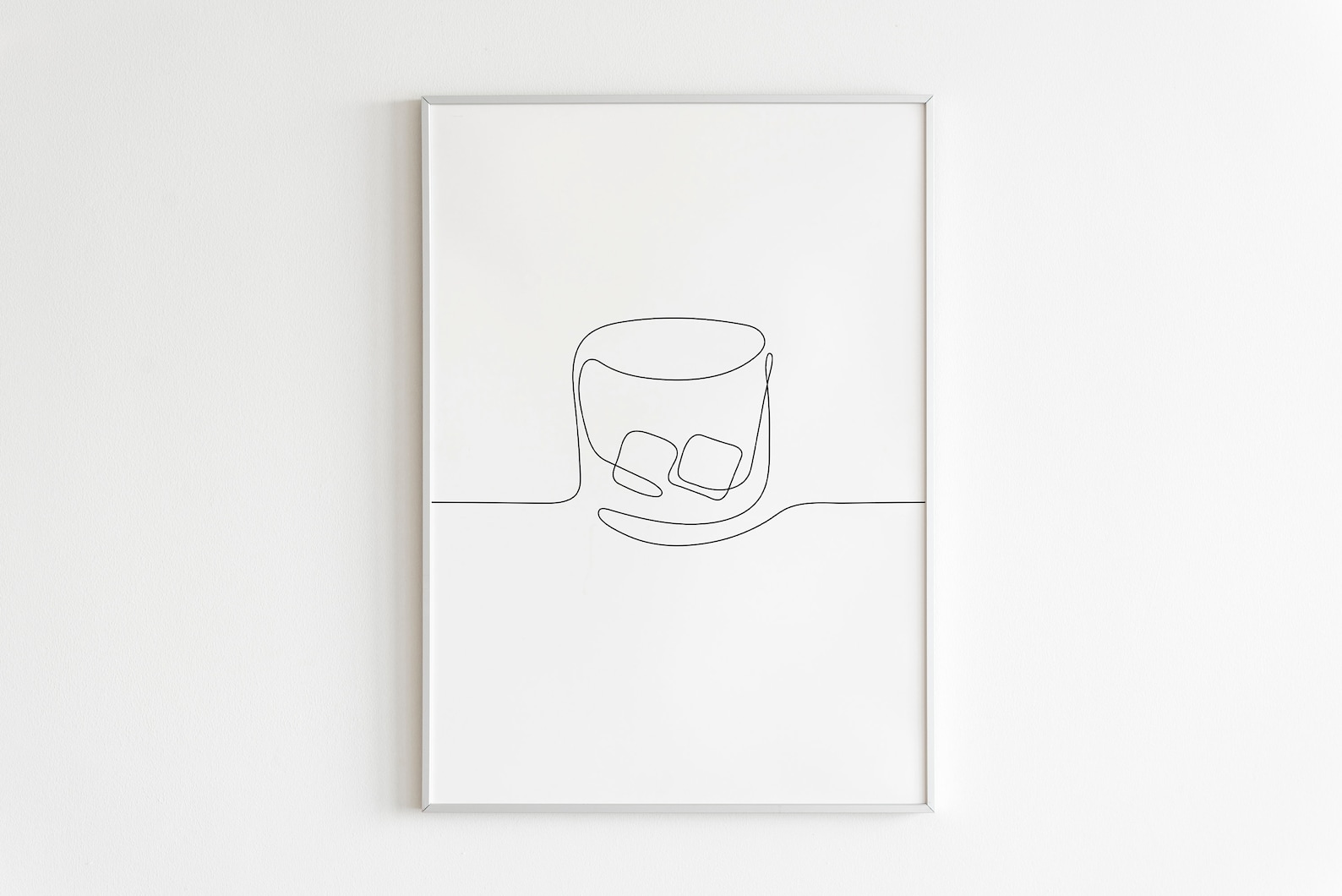 Whiskey Glass One Line Art, Whiskey Glass Line Art, Whiskey Minimalist ...