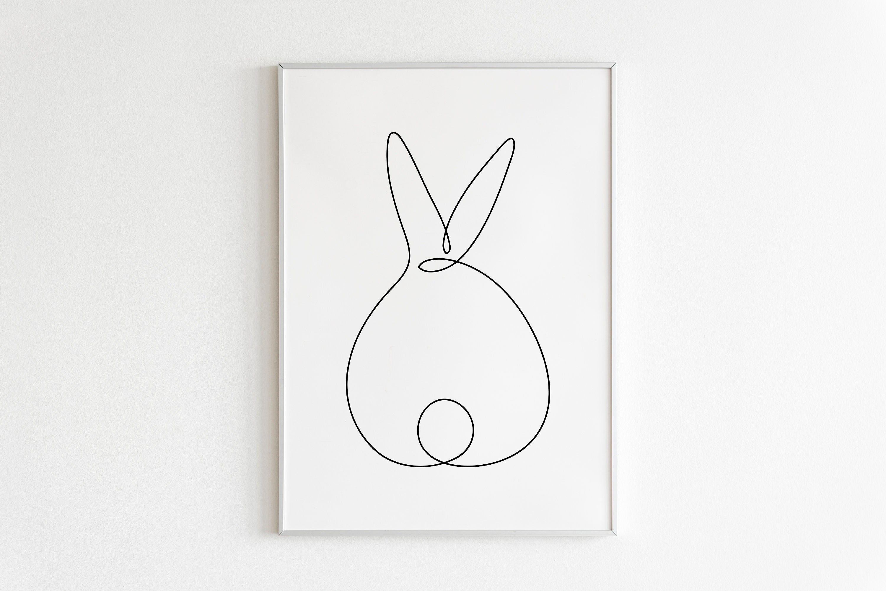 Bunny Butt One Line Art Rabbit One Line Bunny Line Art - Etsy