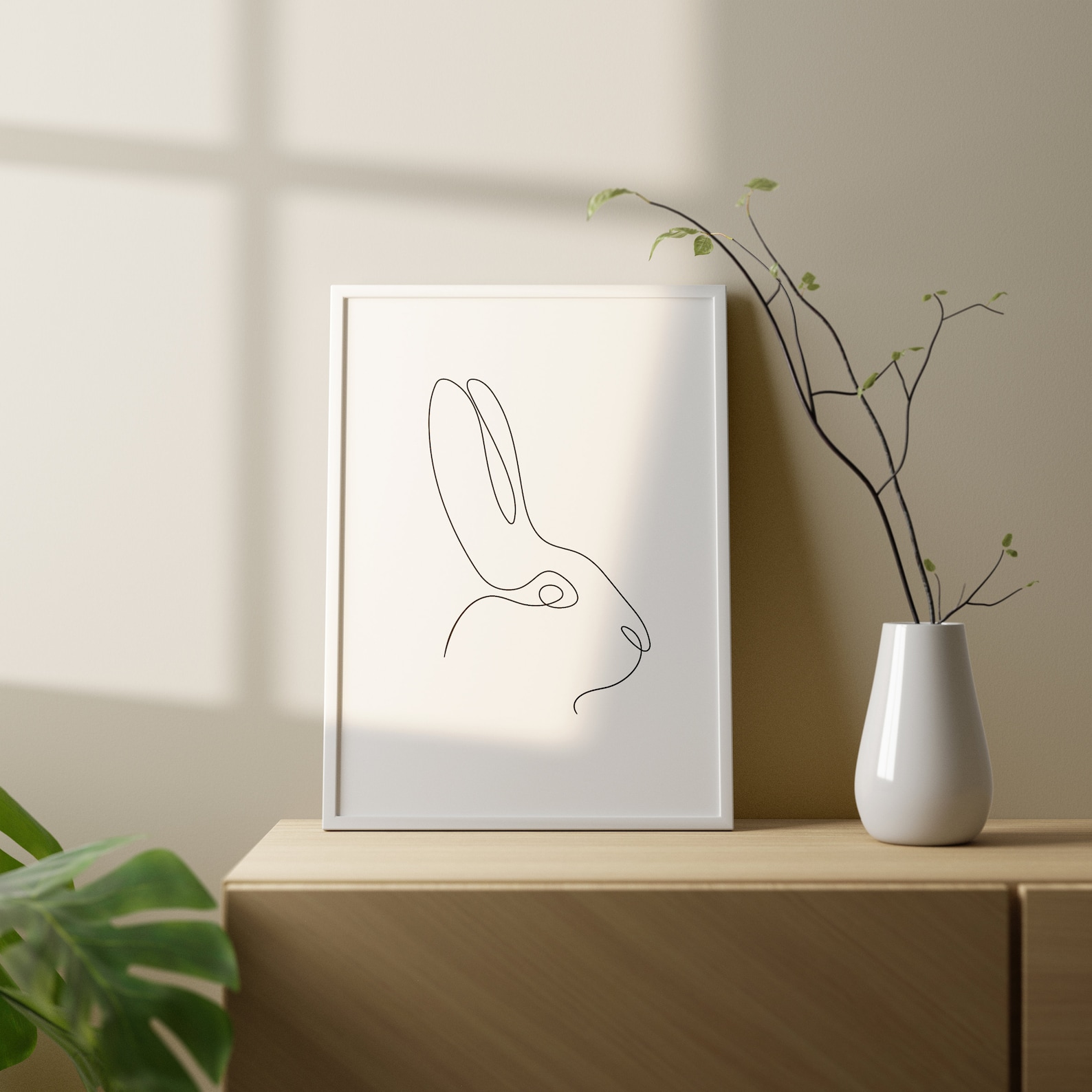 Bunny One Line Art, Rabbit One Line, Bunny Line Art, Bunny Minimalist ...