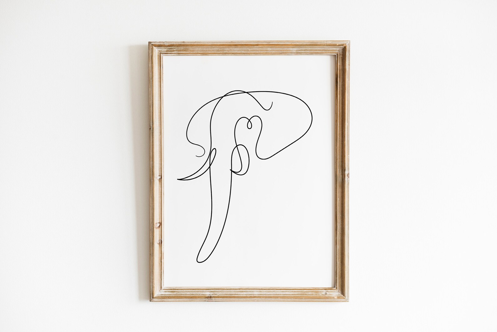 Elephant One Line Art, Elephant Line Art, Elephant One Line Drawing ...