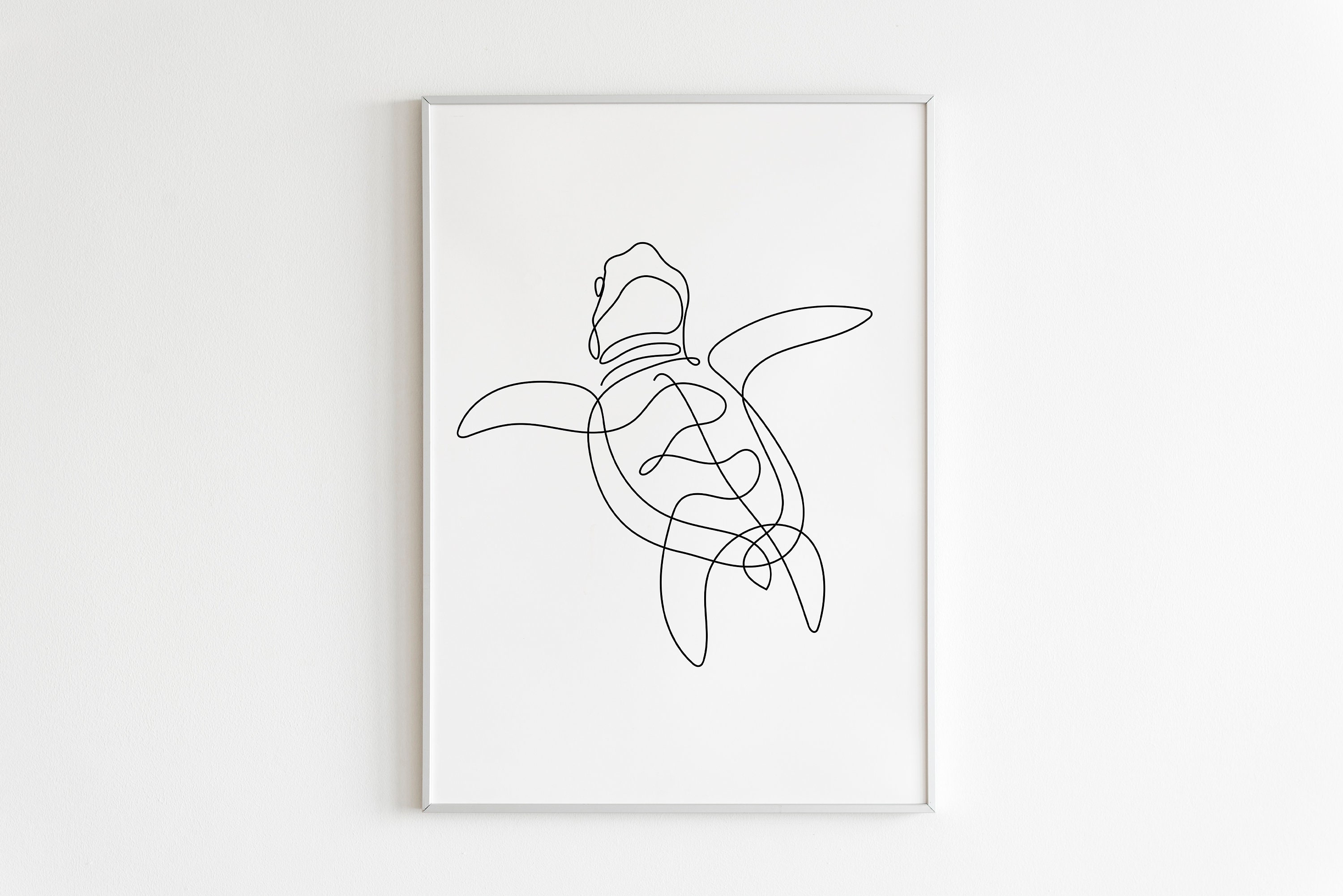 Turtle One Line Art, Turtle Line Art, Turtle Minimalist Print, Turtle ...
