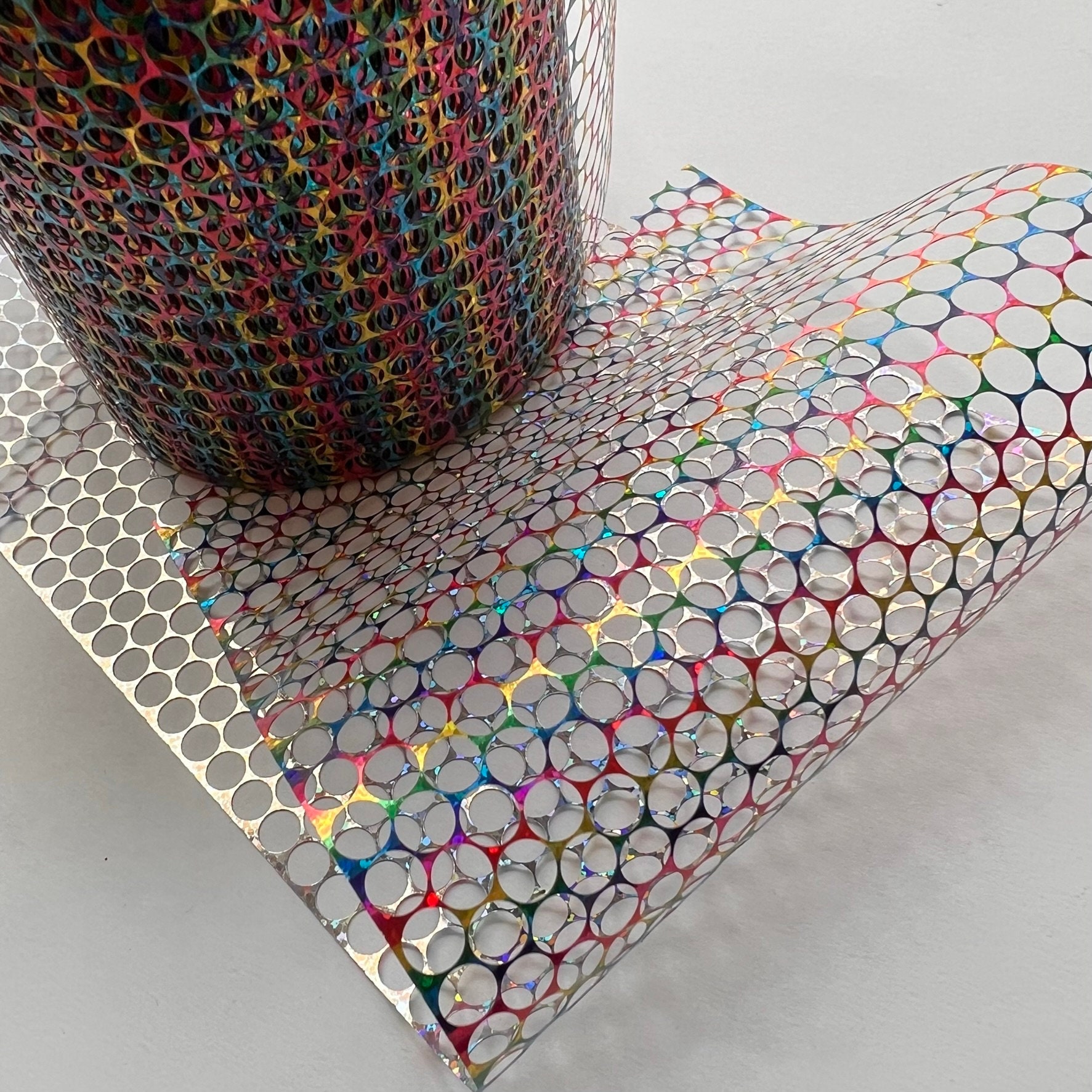 Rainbow Punchinella 5 Ft (6 - 10" Pieces) Holographic and Silver - Etsy