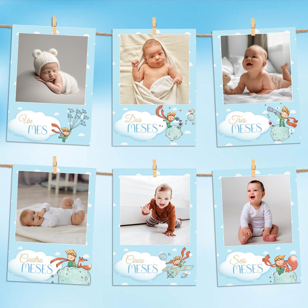 Printable Banner Printable the Little Prince Photo Cards 12 Months Baby ...