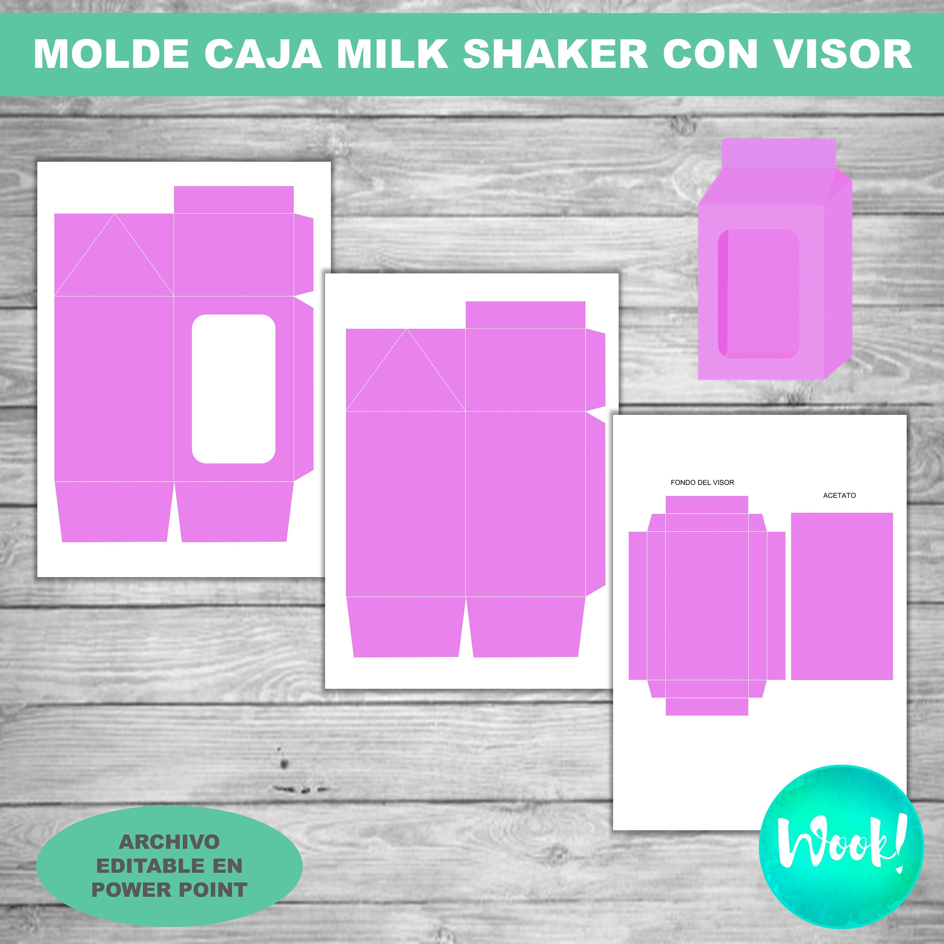 Printable Kit Printable Milk Box Shaker Mold With Editable Viewer - Etsy