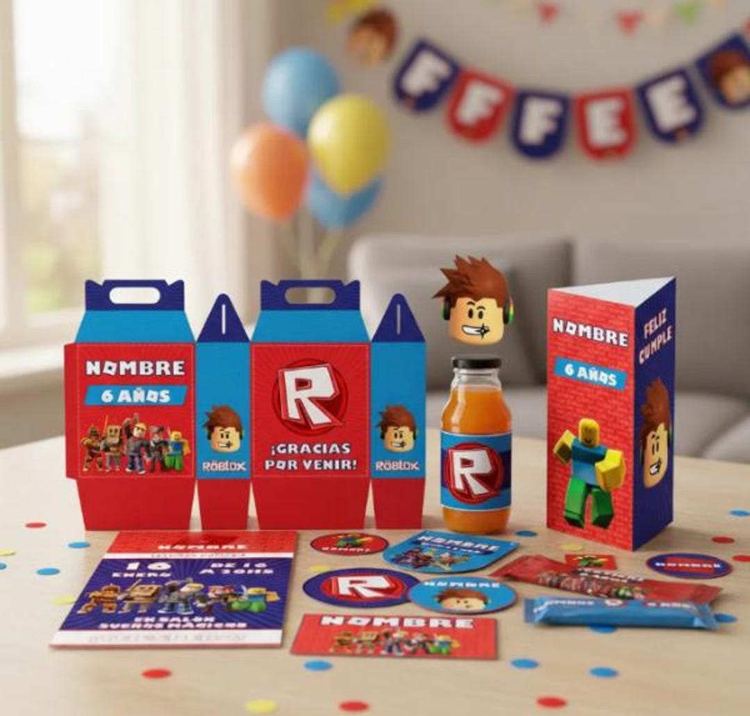 Printable Roblox Deco and Candy Kit (editable) - Etsy