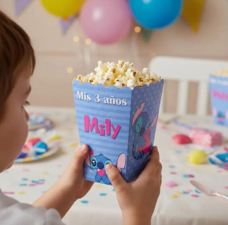 Printable Kit Printable Box Popcorn Pochoclera Stitch - Etsy