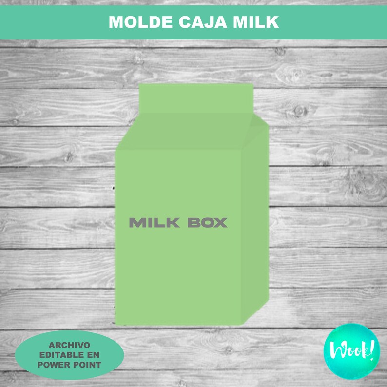 Kit Imprimible Printable Molde Caja Milk Box Editable - Etsy España
