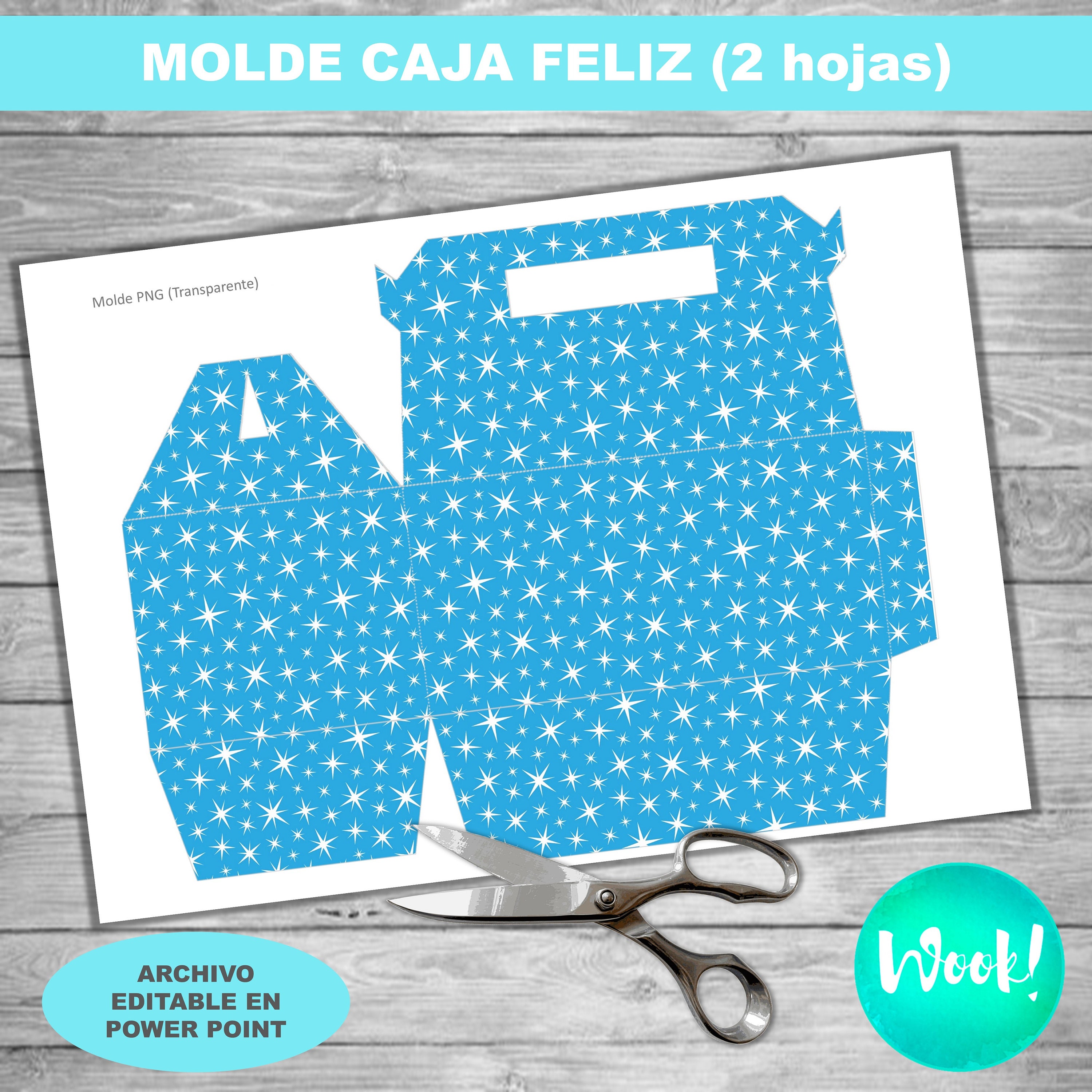 Printable Kit Printable Large Happy Meal Pattern Mold Editable - Etsy