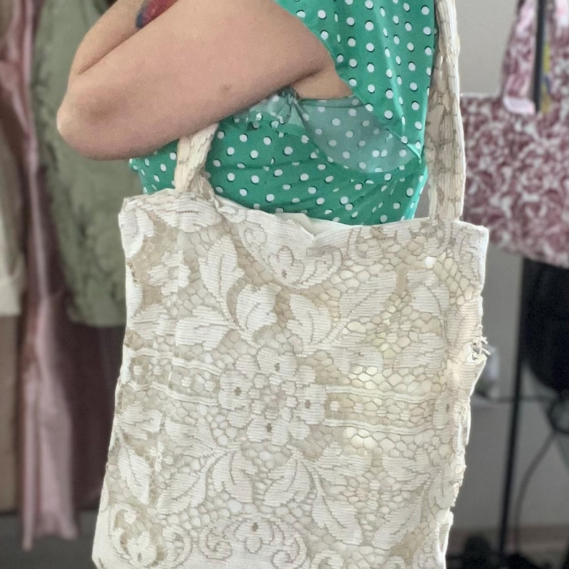 Lace Tote Bag - Etsy