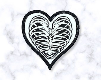 Rib-cage Heart Patch - Etsy