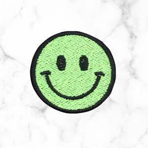 Smiley Face Patch, Happy Face Patch, Smiley Face Badge, Iron-on Patch ...
