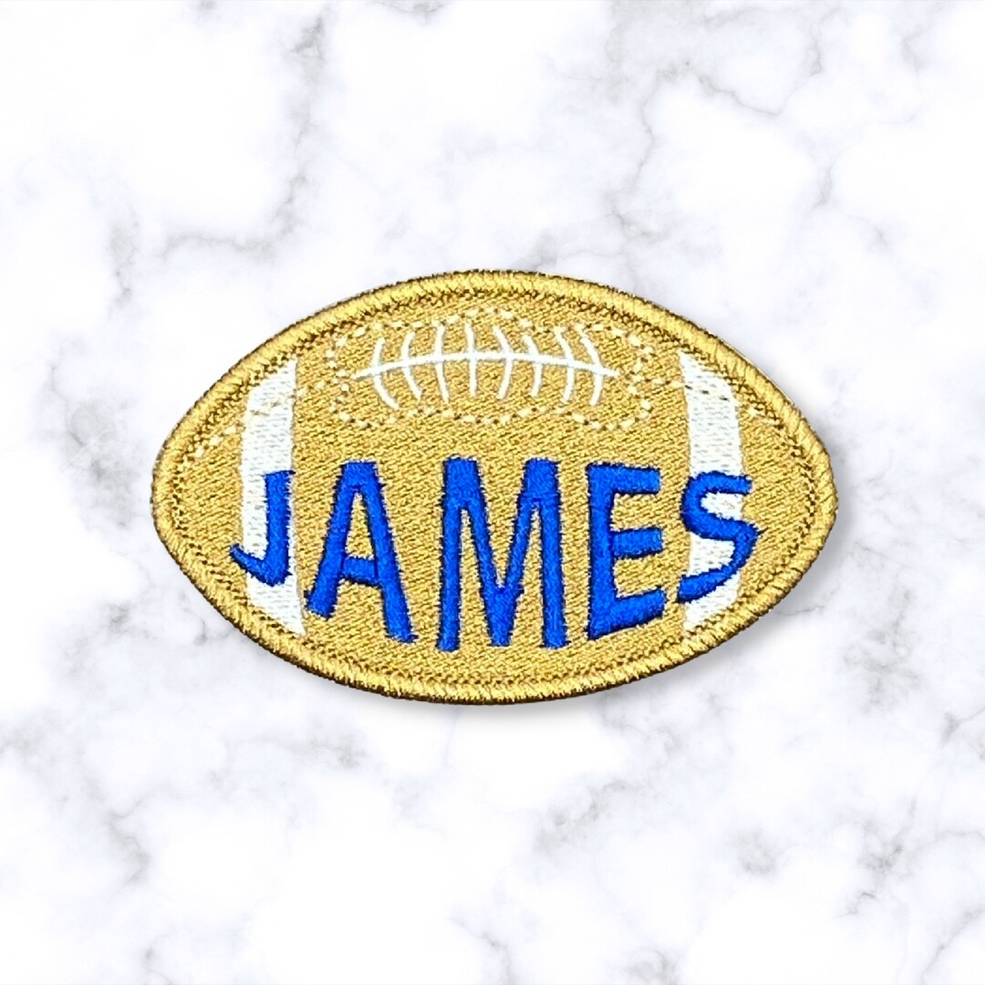 Personalized Football Name Patch: Embroidered Iron-on Applique - Etsy