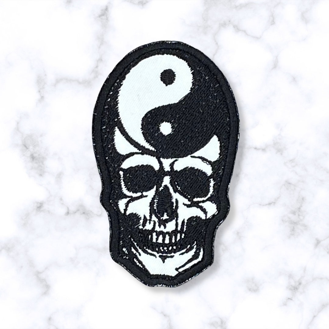 Yin Yang Skull Patch, Iron-on Patch, Yin-yang Jacket Patch - Etsy
