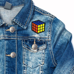 Iron-on Rubik's Cube Patch, Puzzle Game Patch, Speed Cuber Patch, Y2K ...