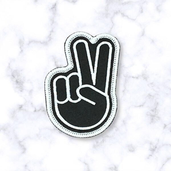 Peace Sign Embroidered Patch - Etsy
