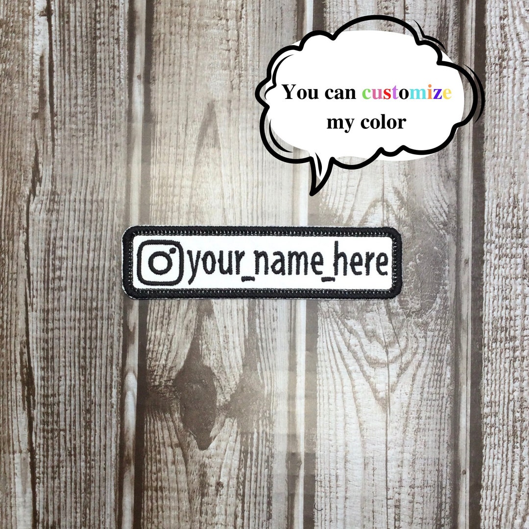 Custom Instagram Name Iron-on Patch - Etsy