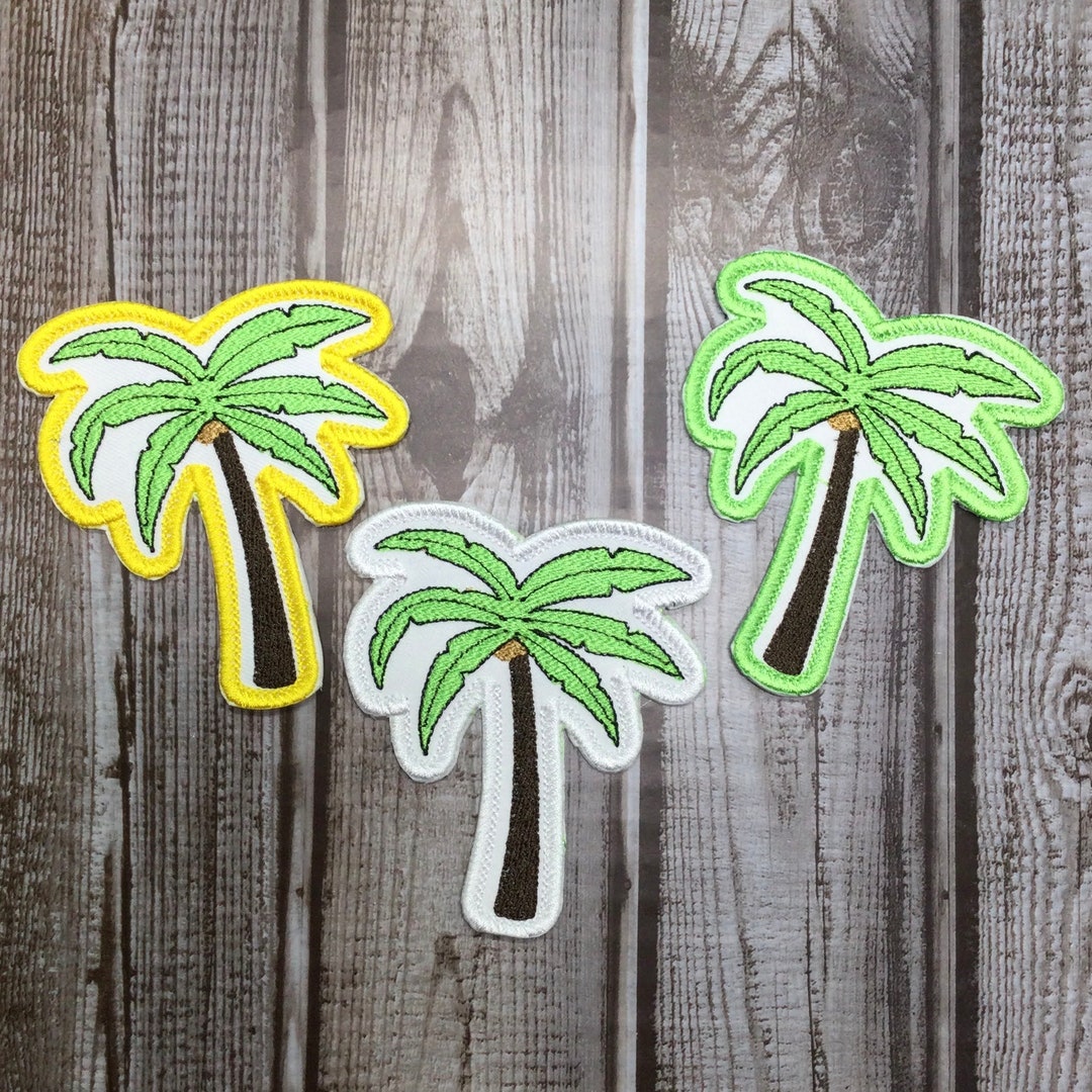 Palm Tree Iron-on Patch|i Heart the Beach Patch - Etsy