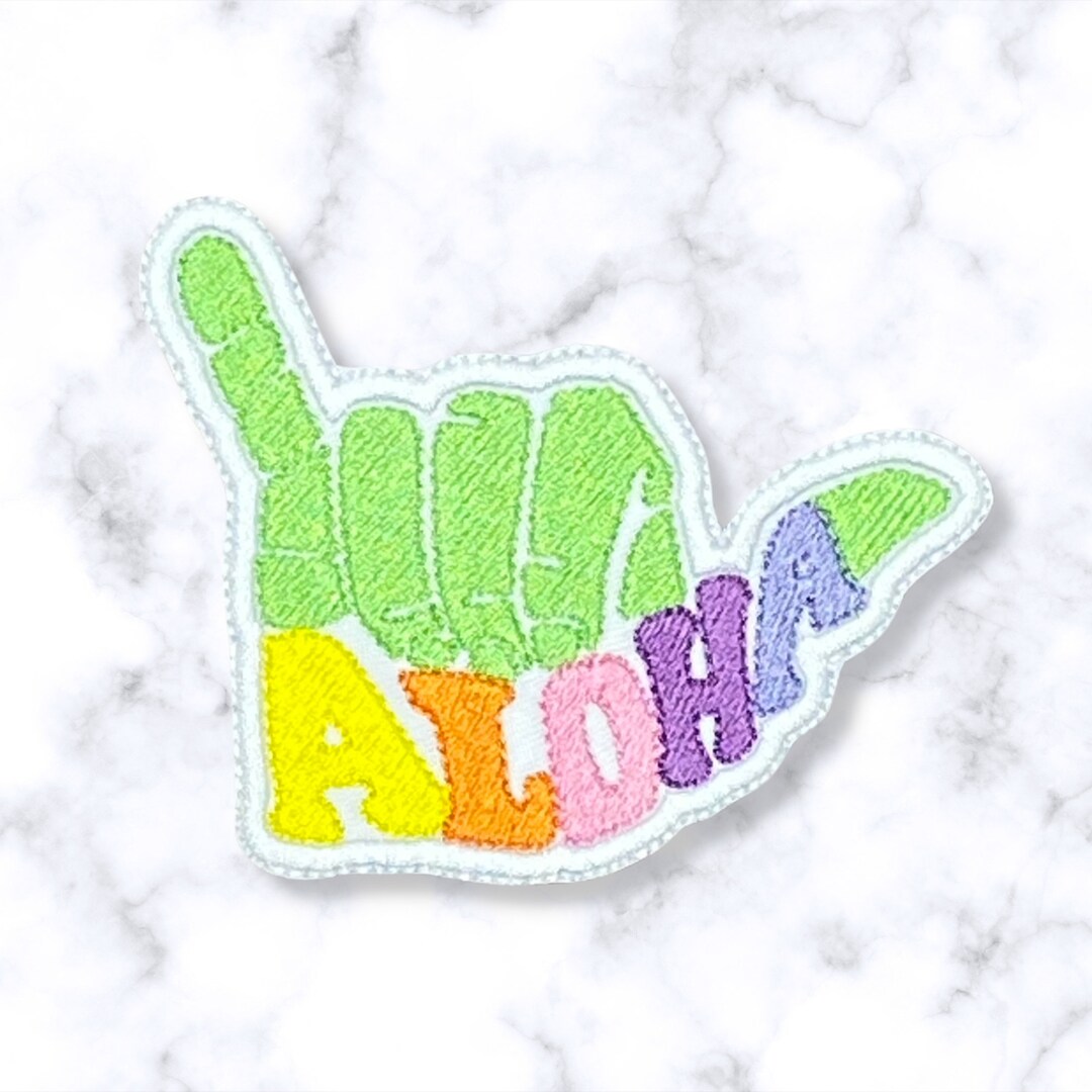 Aloha Shaka Embroidered Iron-on Patch - Hawaii Patch - Etsy