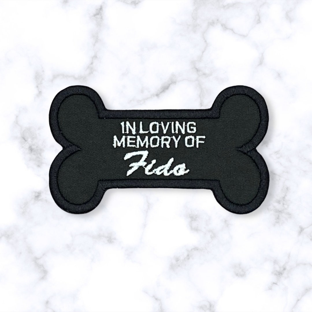 Memorial Dog Patch, Embroidered Dog Bone Patch, Custom Memorial Dog ...