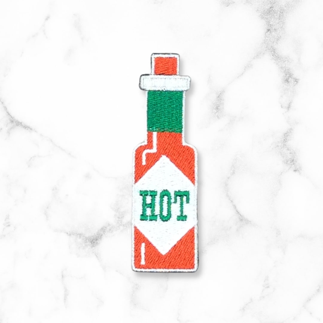 Hot Sauce Patch, Iron-on Patch, Embroidered Patch, Hot Sauce Fan Patch ...