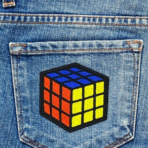 Iron-on Rubik's Cube Patch, Puzzle Game Patch, Speed Cuber Patch, Y2K ...