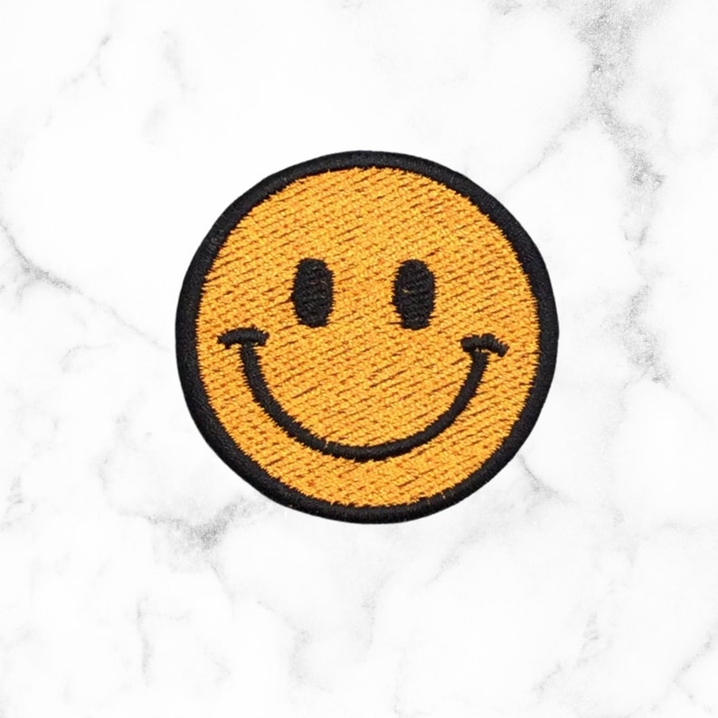 Smiley Face Patch Happy Face Patch Smiley Face Badge | Etsy