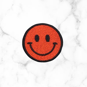 Smiley Face Patch, Happy Face Patch, Smiley Face Badge, Iron-on Patch ...