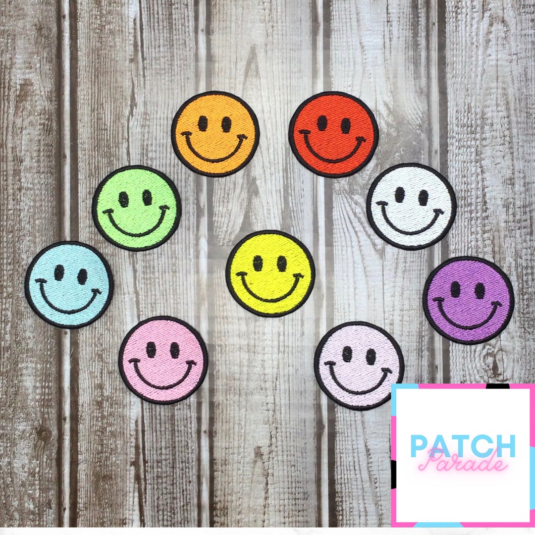 Smiley Face Patch Happy Face Patch Smiley Face Badge - Etsy