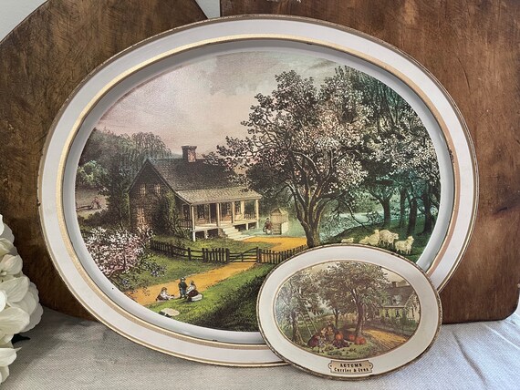 Vintage Currier and Ives the American Homestead Spring & | Etsy