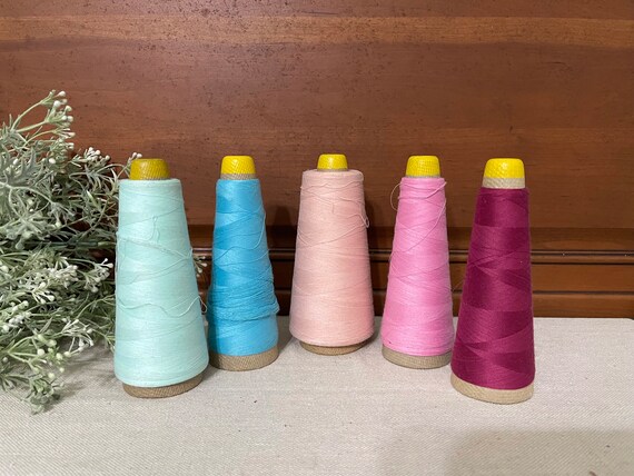 Vintage Industrial Thread Spools Cardboard Cones Set of 5 - Etsy